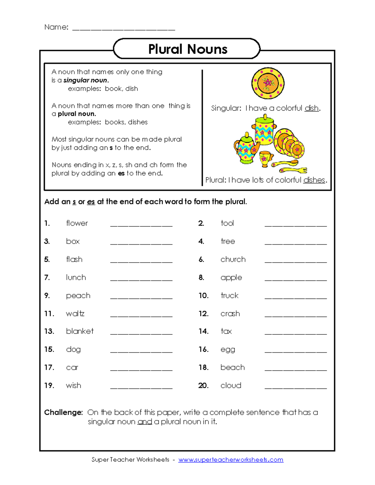 Plural Nouns: Understanding Singular and Plural Forms - Studocu
