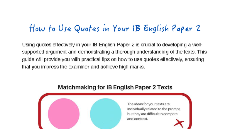 Effective Quote Usage in IB English Paper 2: A Comprehensive Guide ...
