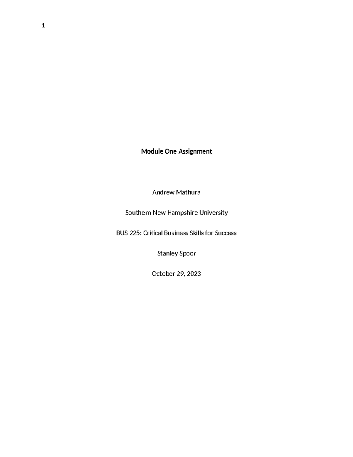 BUS225 Module One Assignment: Critical Thinking in Kimberly-Clark - Studocu
