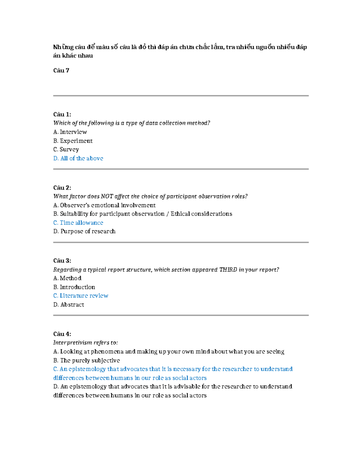 RMB Final Exam: Data Collection Methods & Research Ethics - Studocu