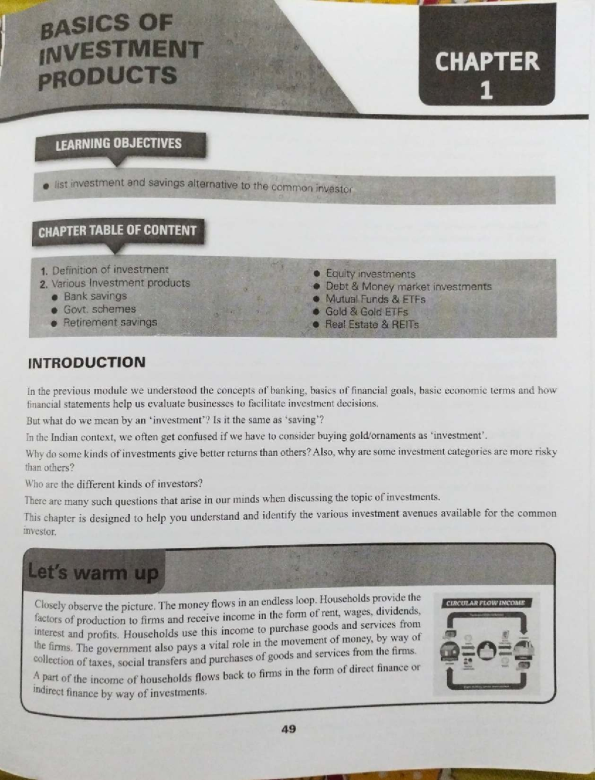 BASICSS OF INVESTMENT PRODUCTS CHAPTER 1 LEARNING OBJECTIVES - Studocu