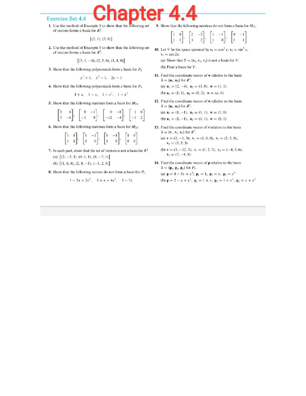 Elementary Linear Algebra Solution 4 - Studocu