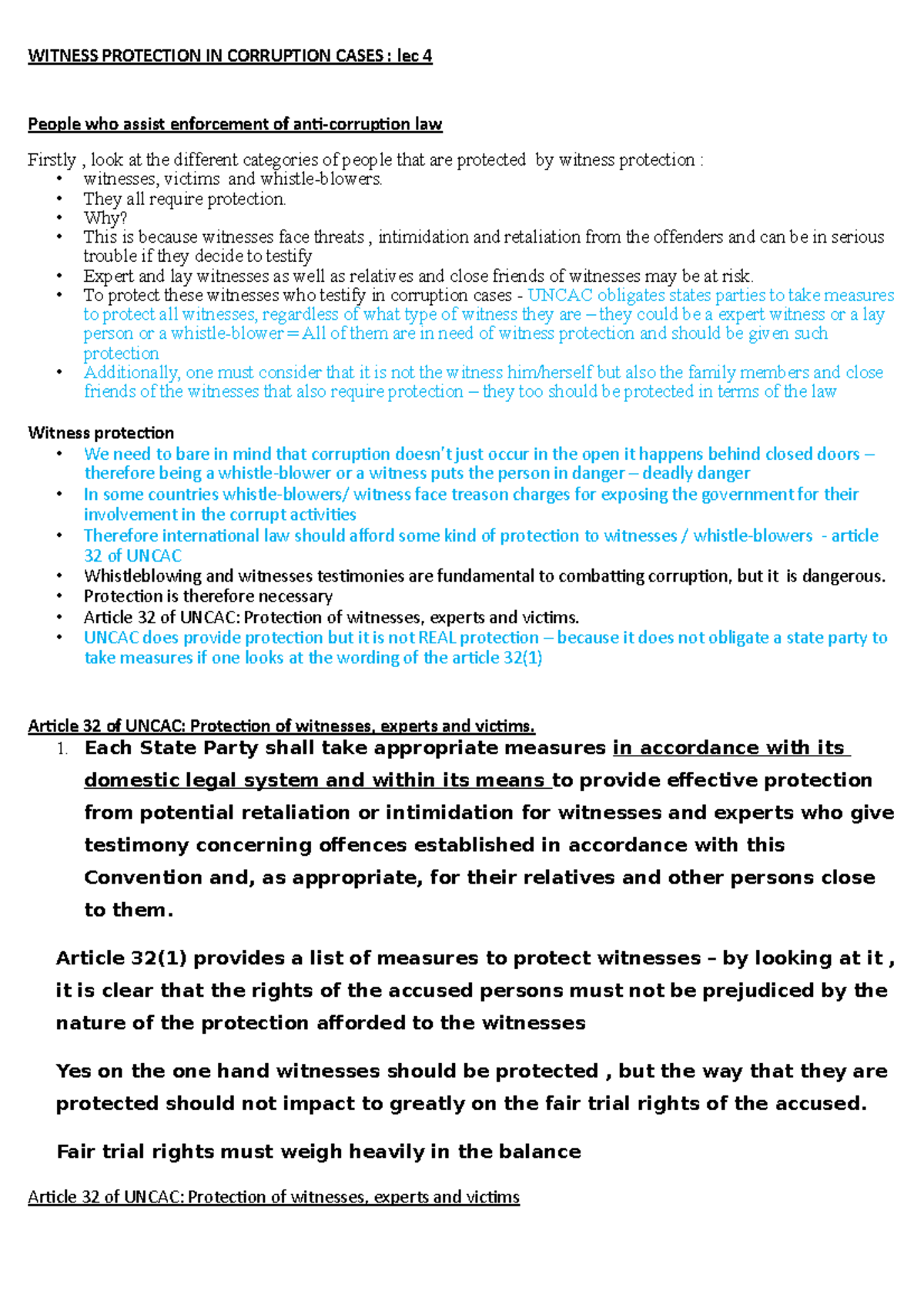 Witness Protection IN Corruption Cases - WITNESS PROTECTION IN ...