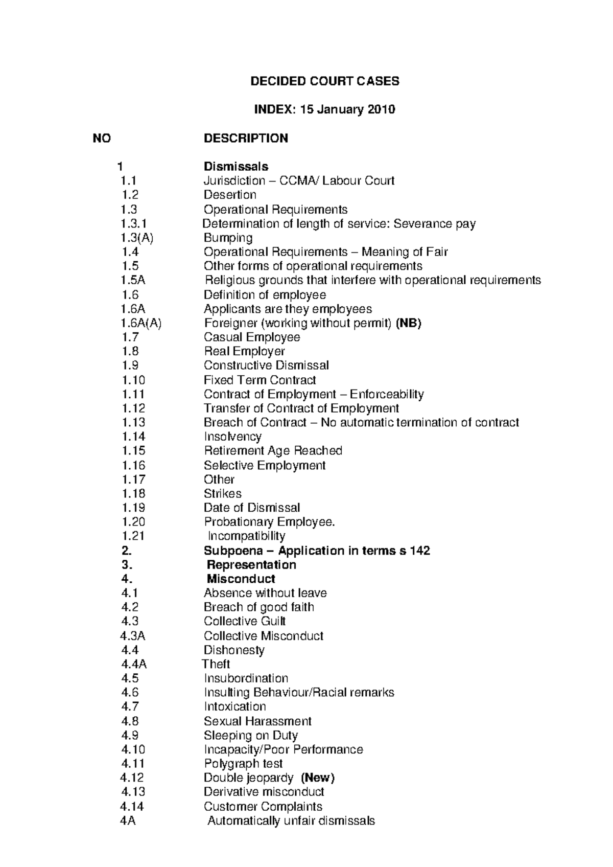 Decided Court Cases: Practical Insights for Labor Law Practice - Studocu