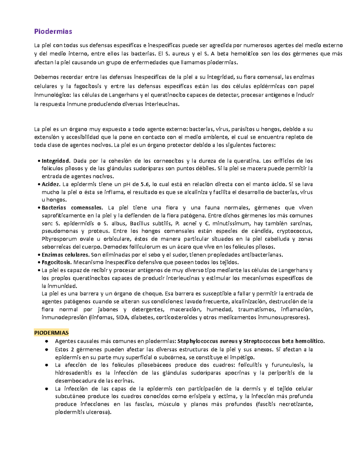 Piodermias: Infecciones Cutáneas por S. aureus y Streptococcus pyogenes ...