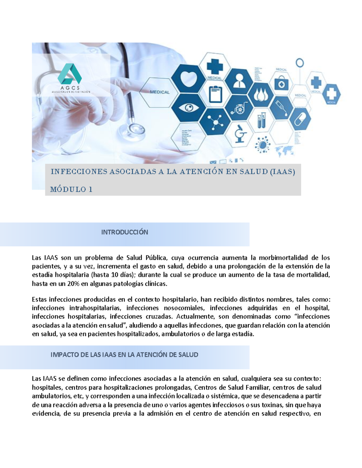 IAAS Módulo 1: Introducción y Prevención de Infecciones en Salud - Studocu