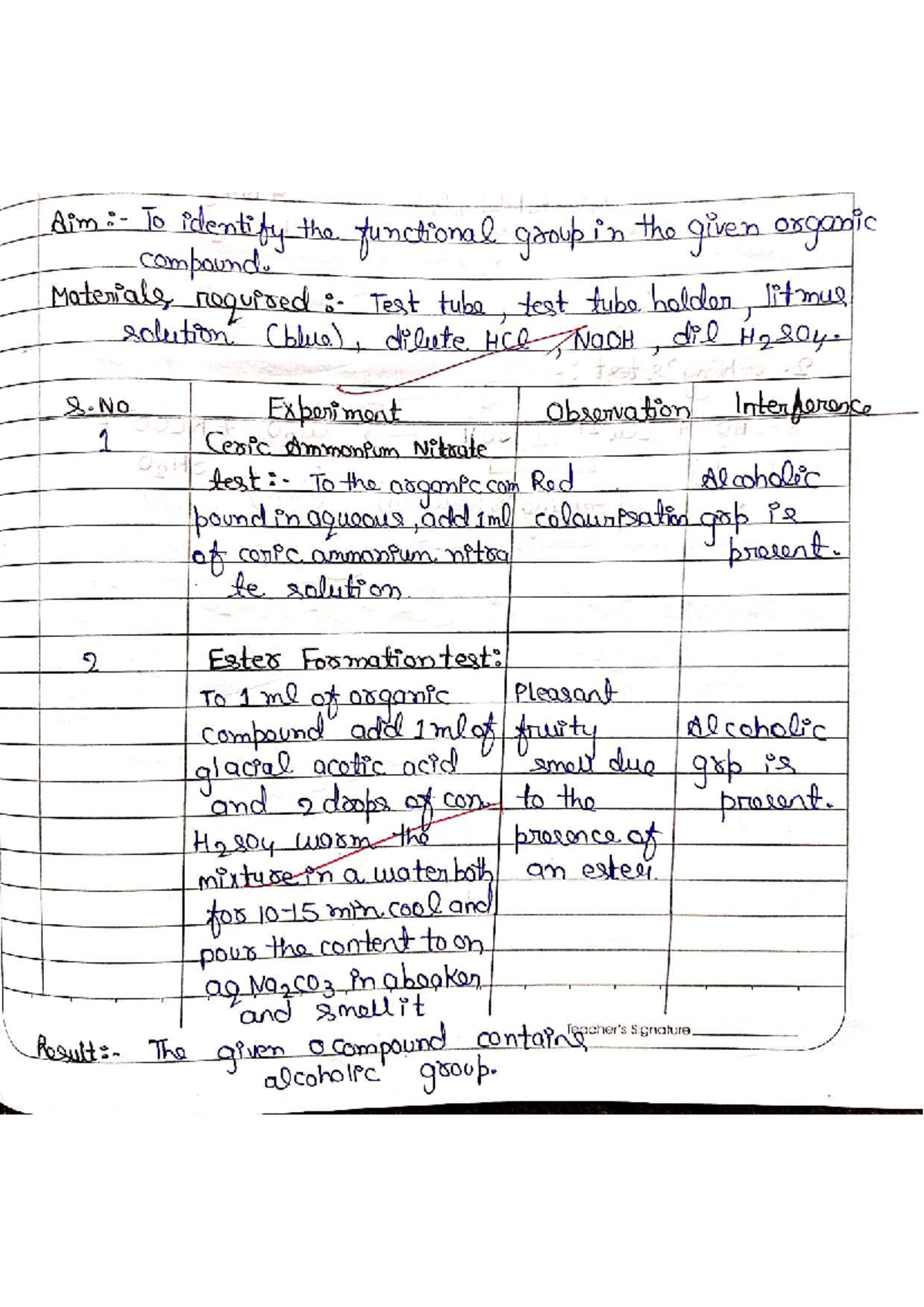Experiment 9: Identifying Functional Groups in Organic Compounds - Studocu