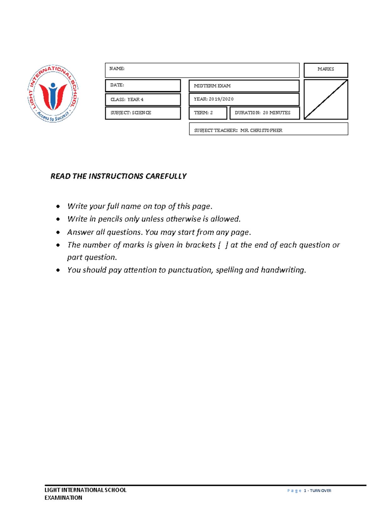 SCIENCE 4 MIDTERM EXAM REVIEW - EARTH UNIT 4 - Studocu