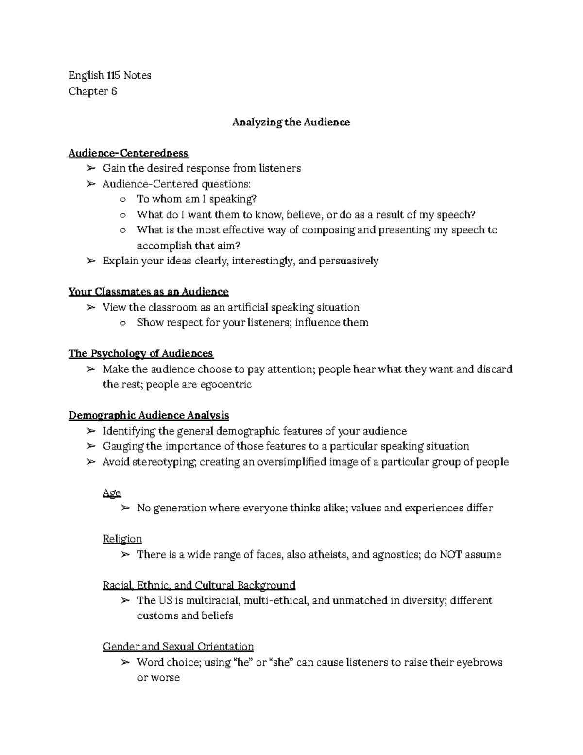 English 115 Notes Chapter 6 Analyzing the Audience - English 115 Notes ...