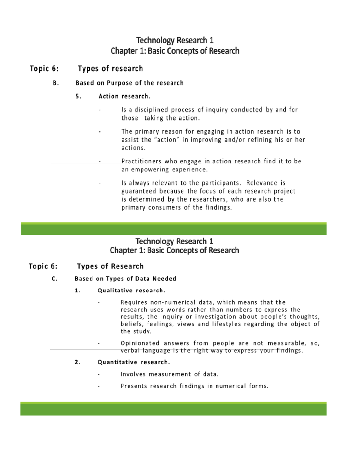 Technology Research 1: Chapter 1 - Basic Concepts of Research - Studocu