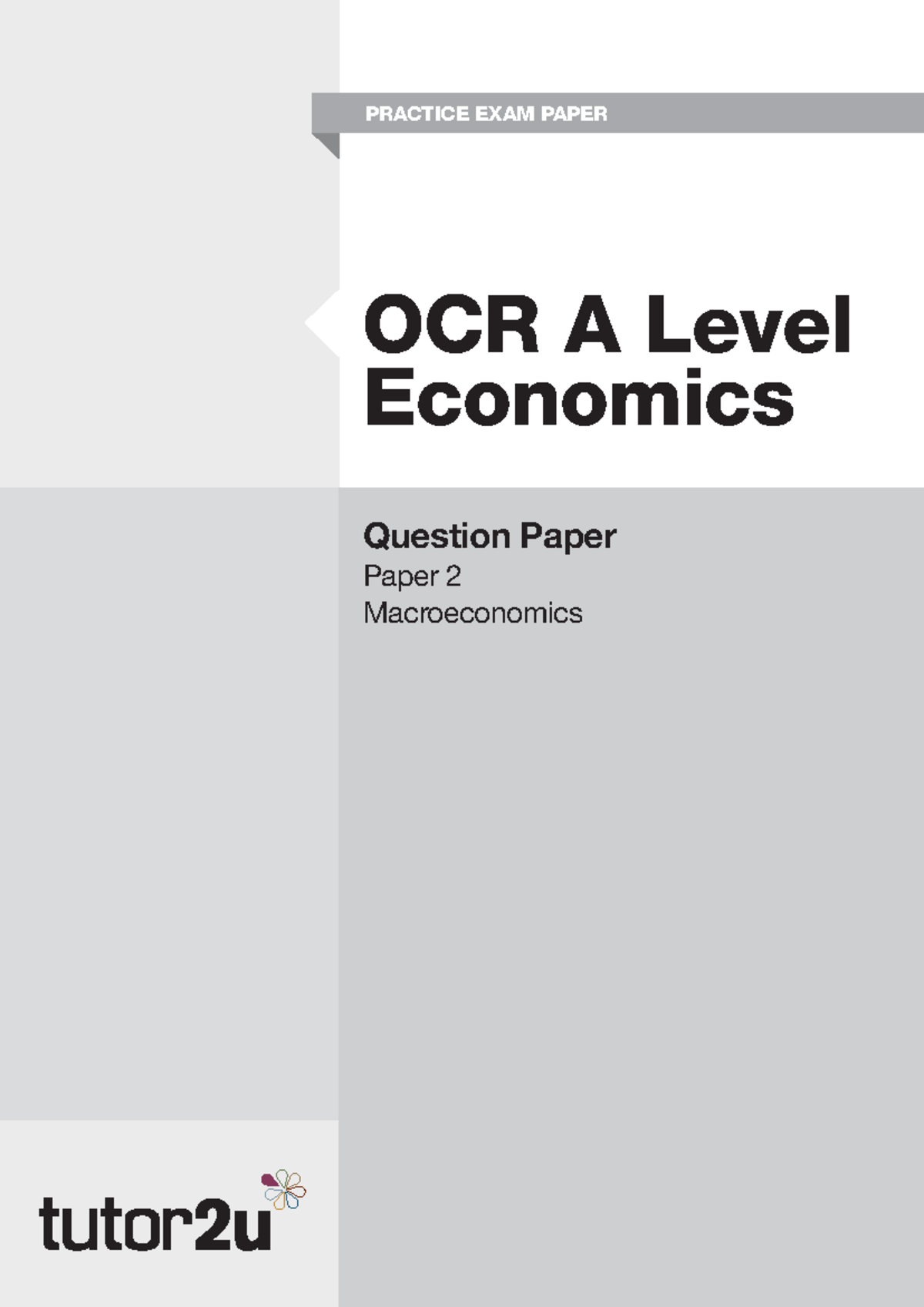 OCR A Level Economics Practice Exam Paper 2 - Macroeconomics Review ...