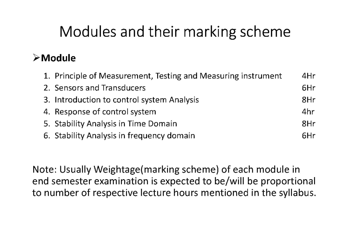 EICS Module 1: Measurement Principles and Instrumentation Notes - Studocu