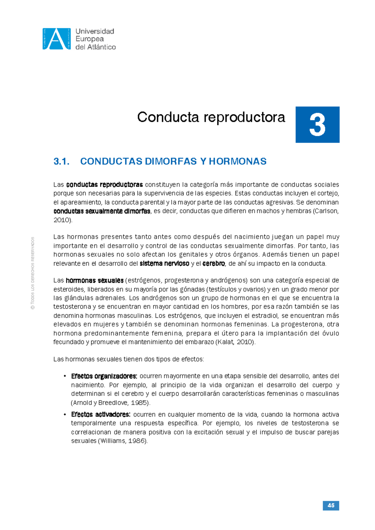 Tema 3. Conducta Reproductora y Factores Hormonal y Sexual - Studocu