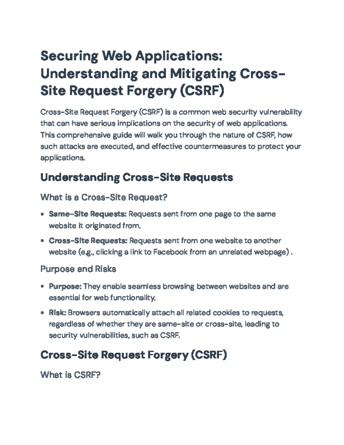 Securing Web Applications: Mitigating CSRF Vulnerabilities (CSRF Guide ...