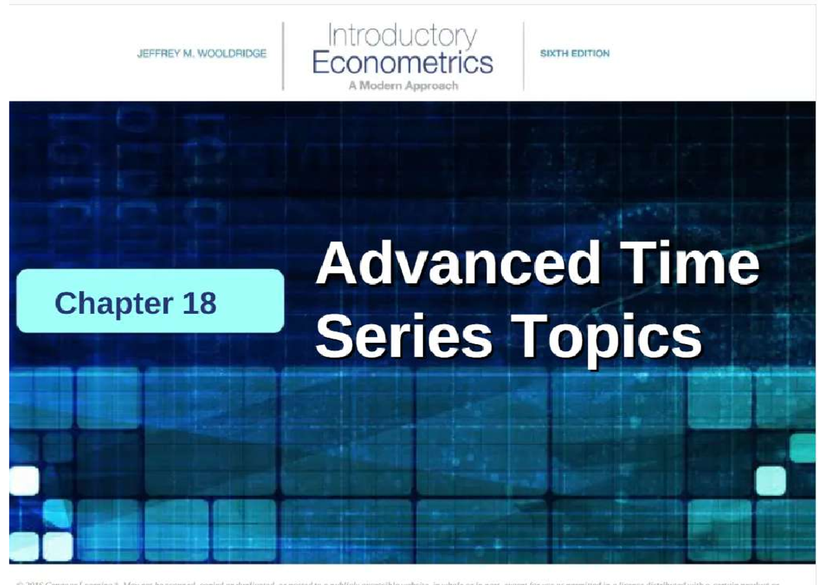 Advanced Time Series Topics: Unit Root and Cointegration Tests (TE ...