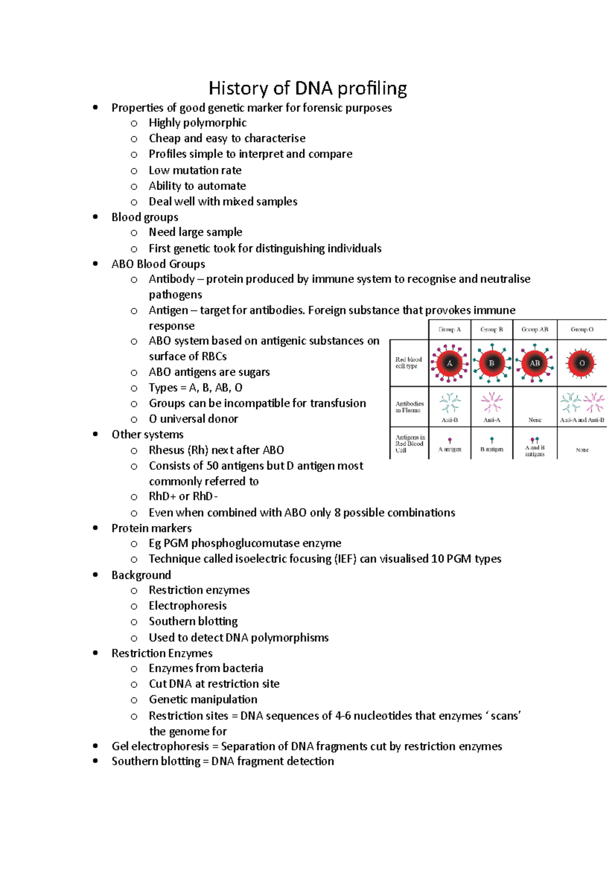 History of DNA Profiling: Key Concepts and Forensic Applications - Studocu