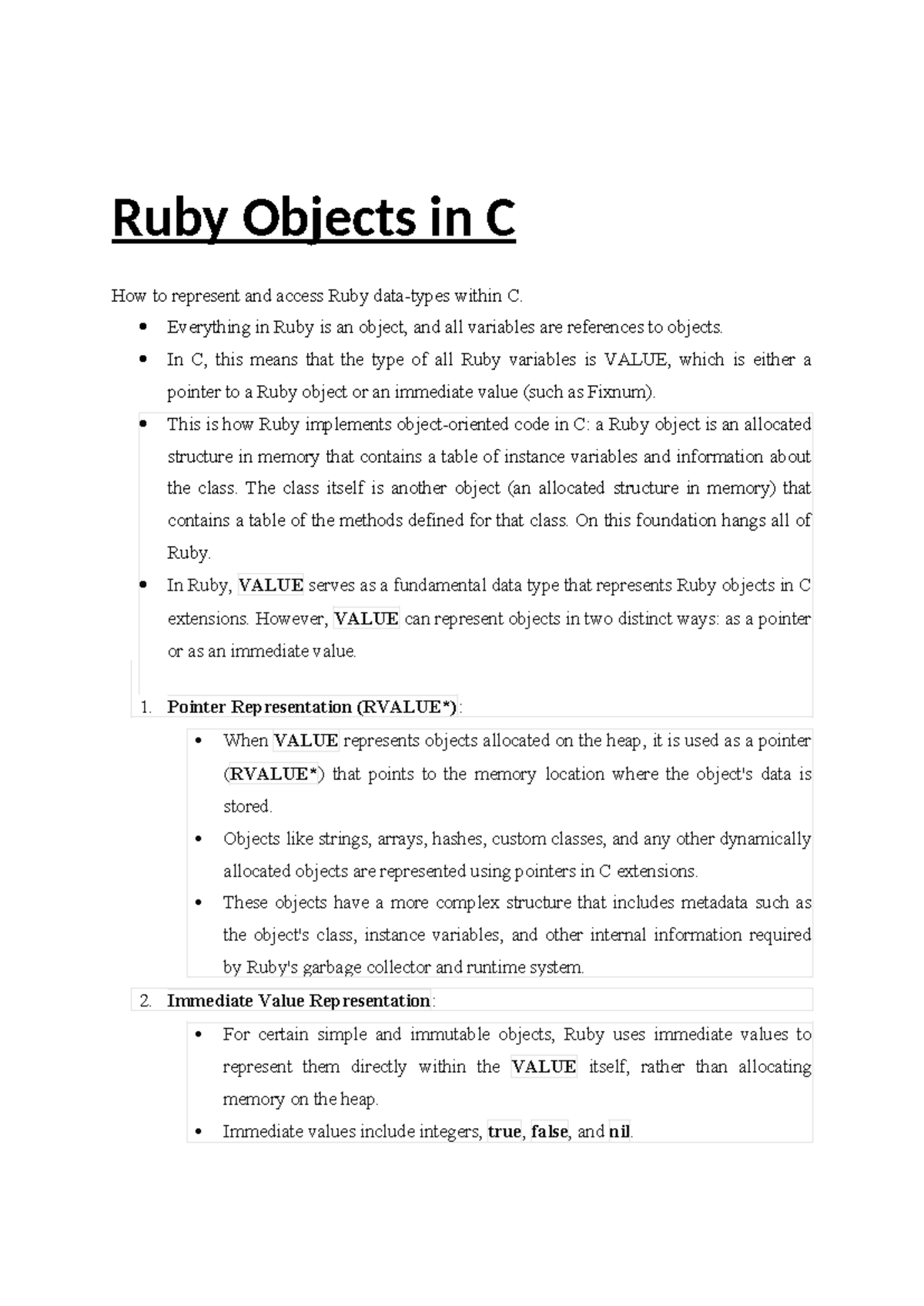 UNIT II - Extending Ruby: Integrating Ruby with C for Enhanced ...