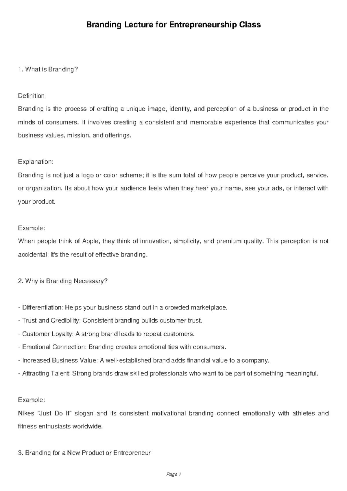 Branding Lecture: Understanding the Essentials for Entrepreneurship ...