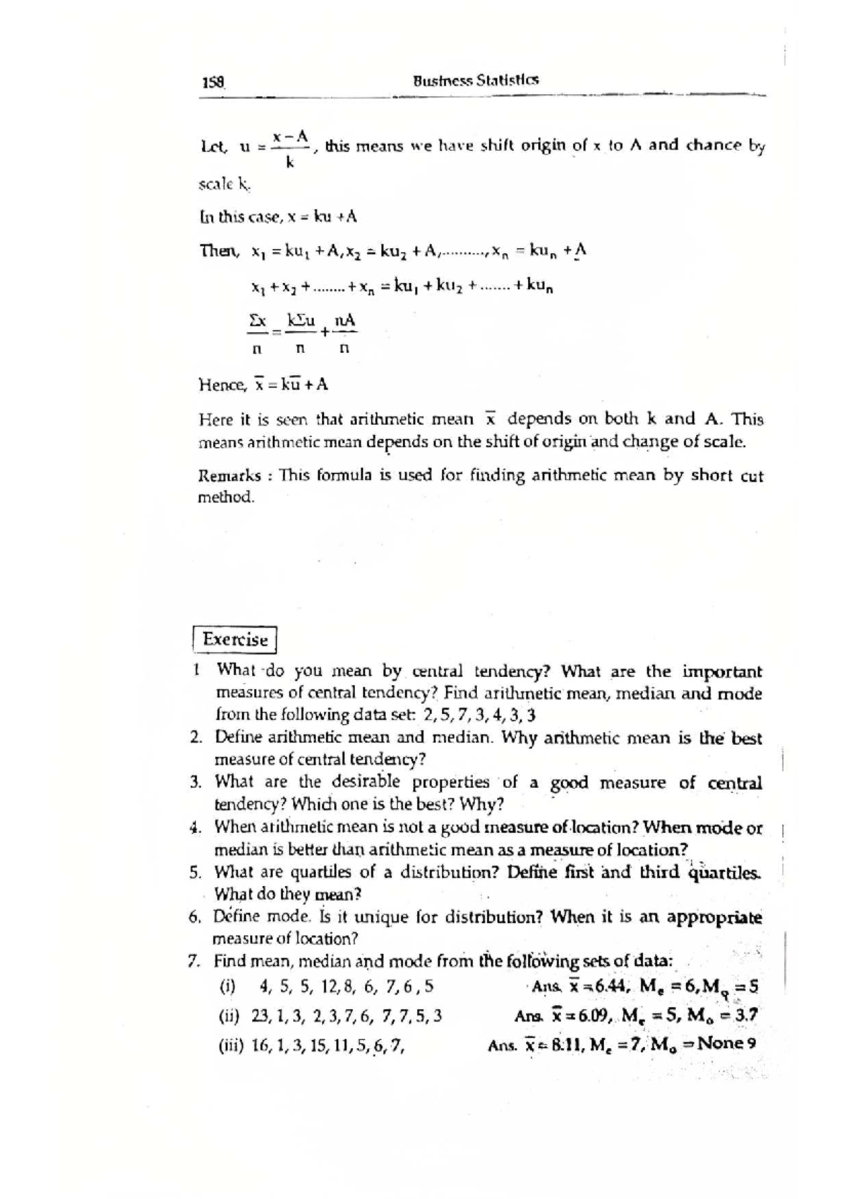 HW-03: Homework on Business Statistics - Measures of Central Tendency ...