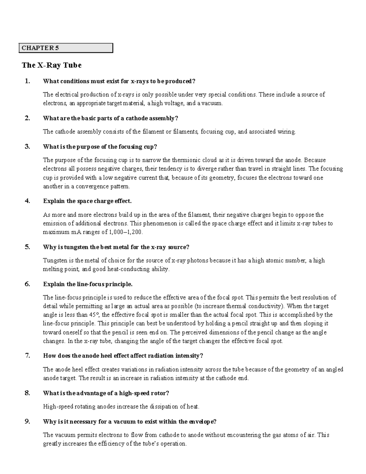 Chapter 5: The Tube - Key Concepts and Answers (Course Code) - Studocu