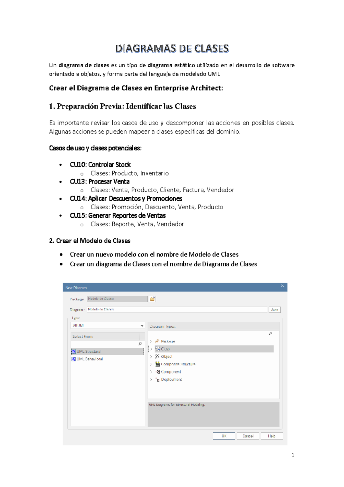 Lab 08: Creación de Diagramas de Clases en UML y Enterprise Architect ...