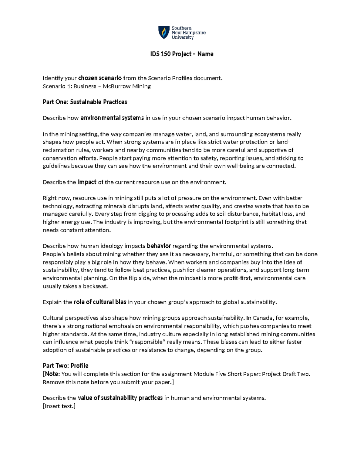 IDS 150 Project - Sustainable Practices in Mining Scenario Analysis ...