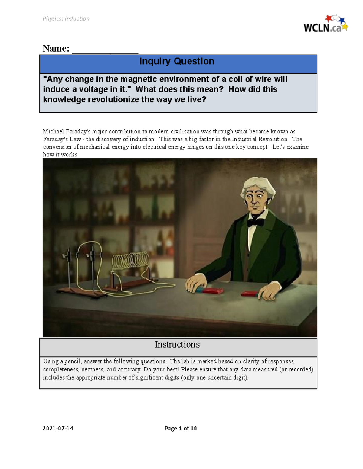 7 - Practice Materials: Understanding Faraday's Law of Induction - Studocu