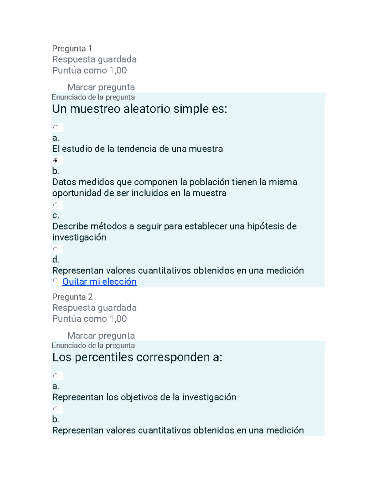 Estadística Inferencial Prueba 2: Preguntas y Respuestas Clave - Studocu