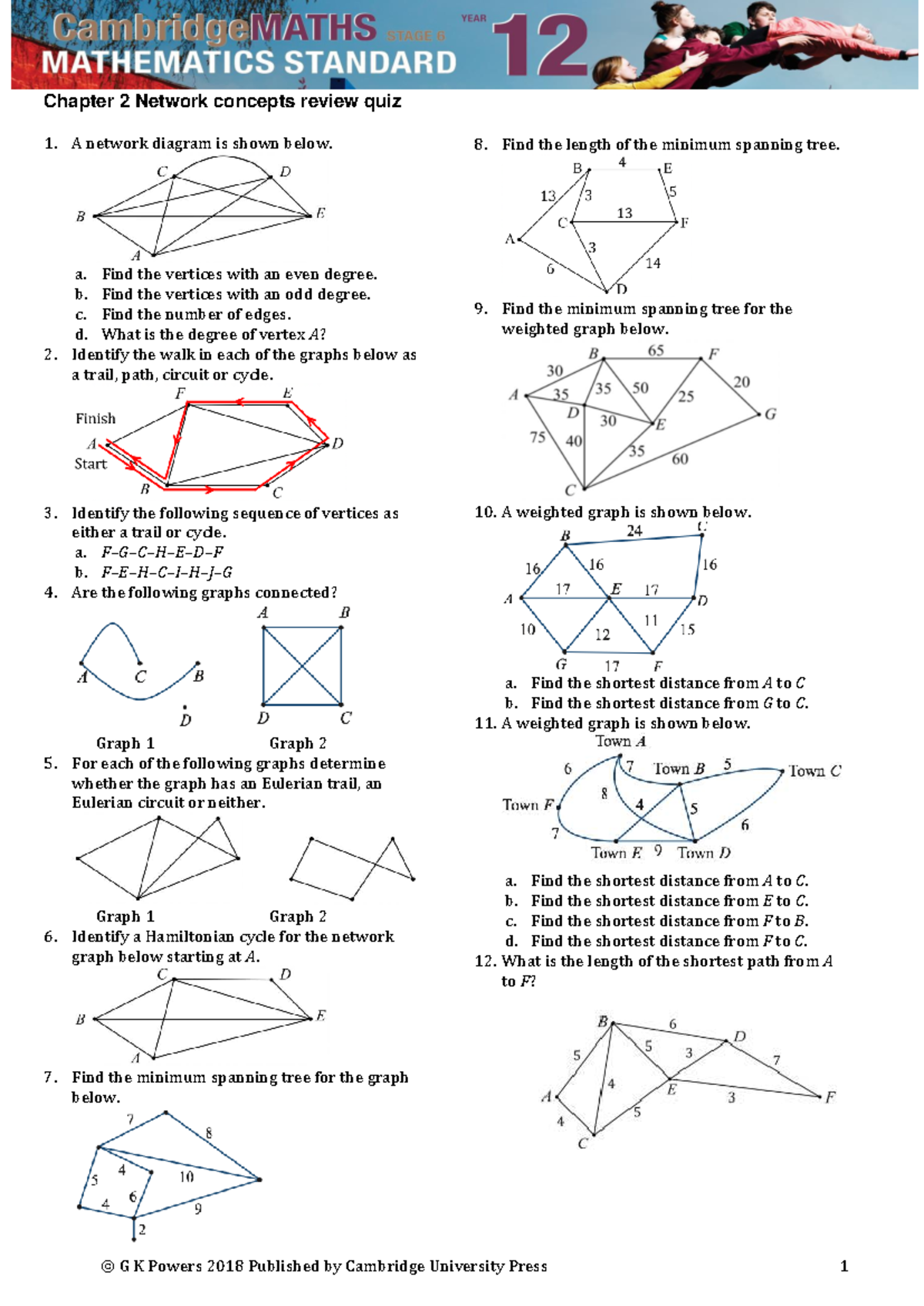 Chapter 2 Network Concepts Review Quiz 1: Spanning Trees & Graphs - Studocu