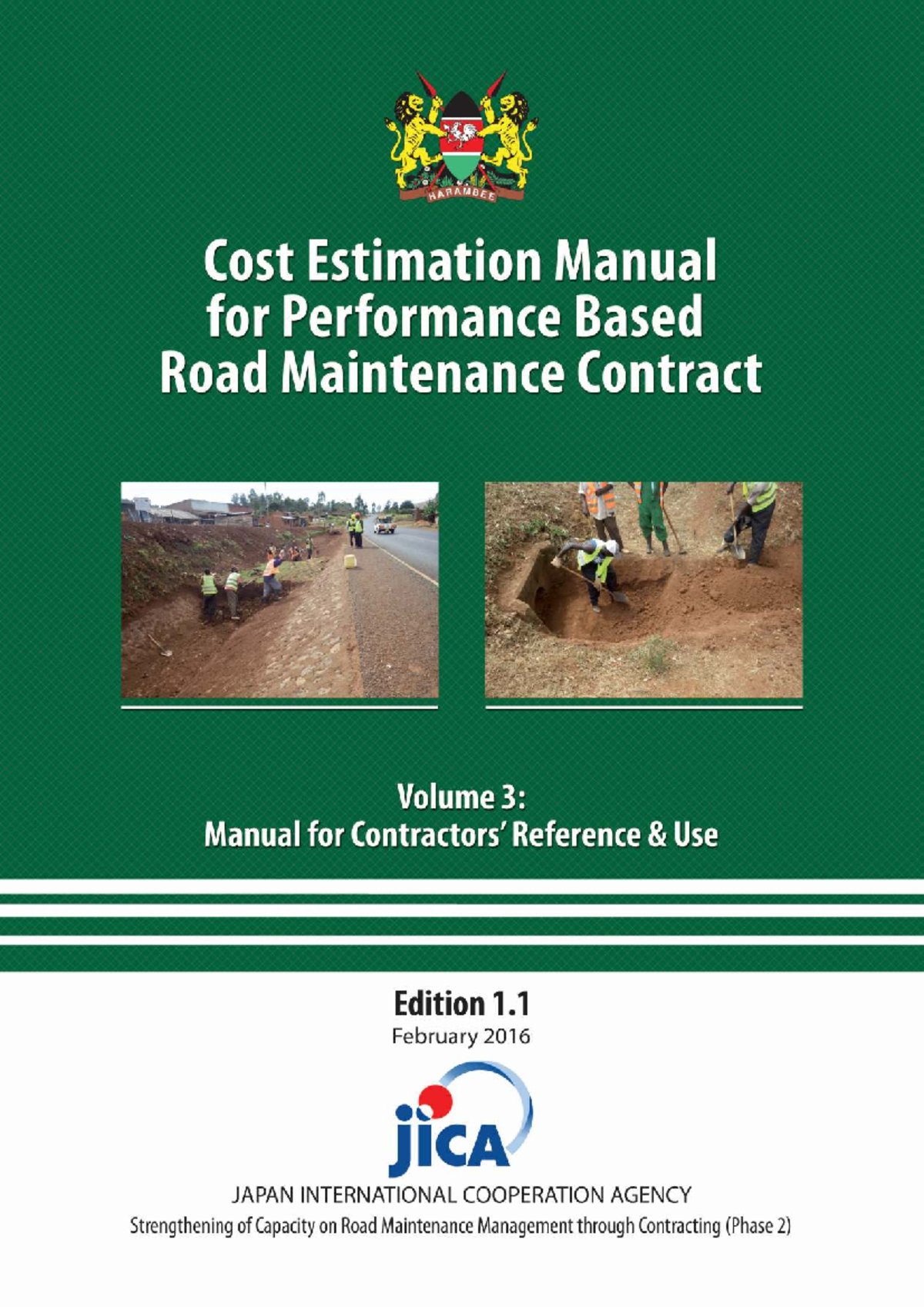 COST Estimation Manual for PBC Road Maintenance Contracts - Volume 3 ...