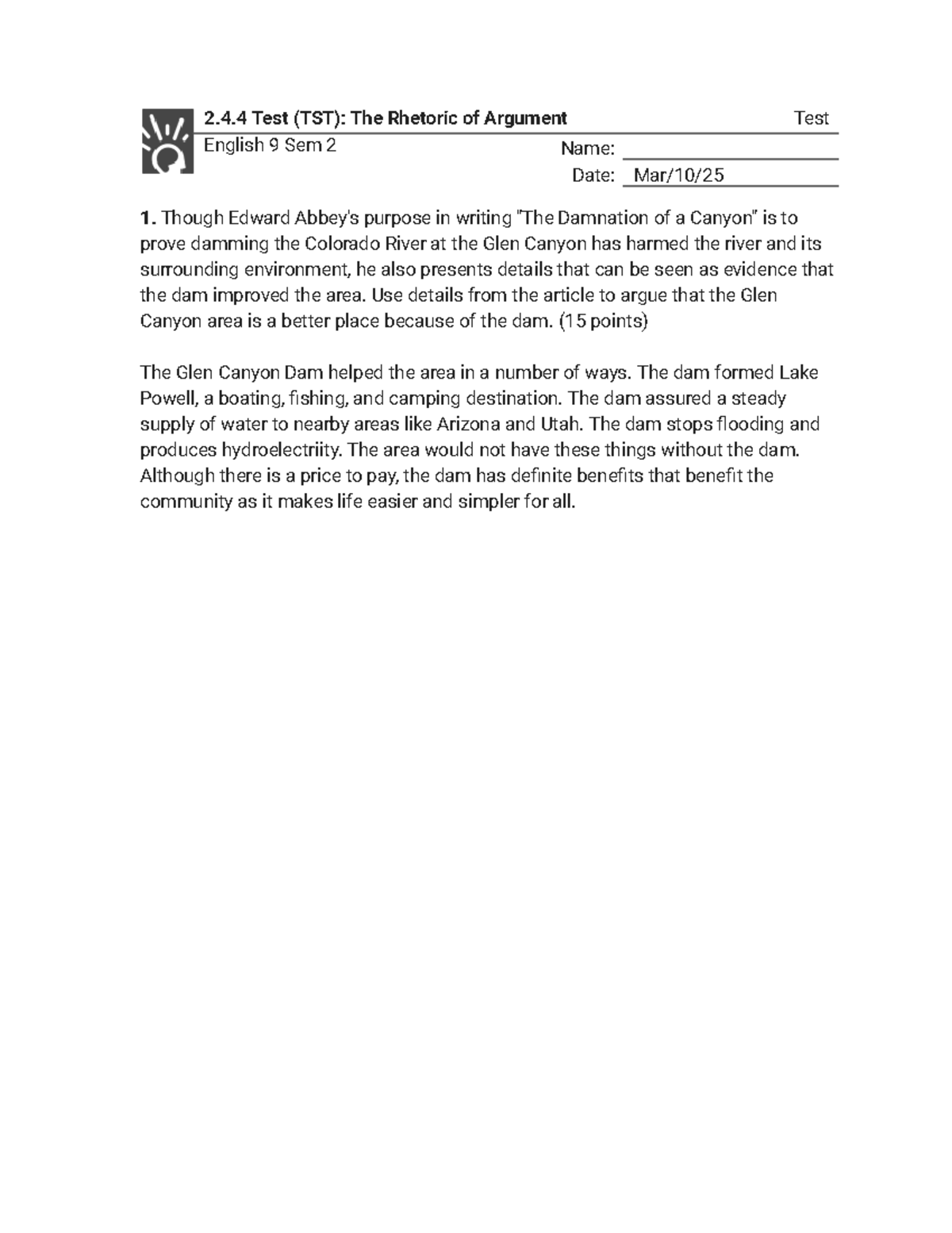2.4.4 Test (TST) - The Rhetoric of Argument (Test) - 2.4 Test (TST ...