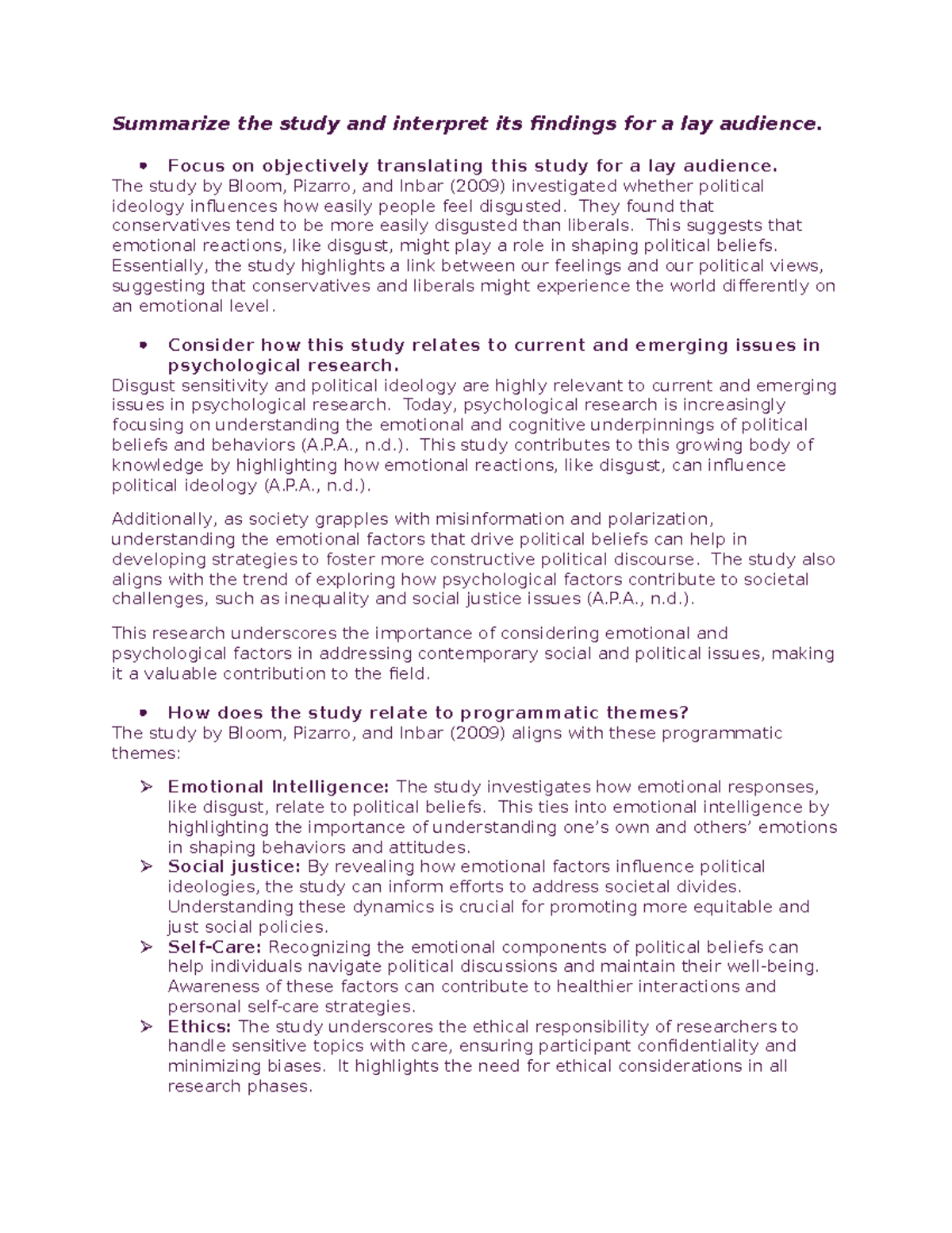 Discussion 8-2 Data literacy - Summarize the study and interpret its ...