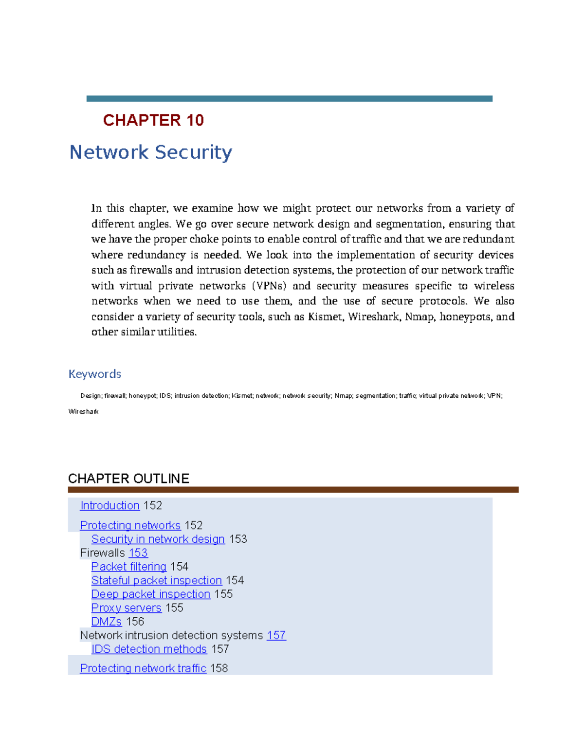 CH 10: Network Security Strategies and Tools for Protection - Studocu