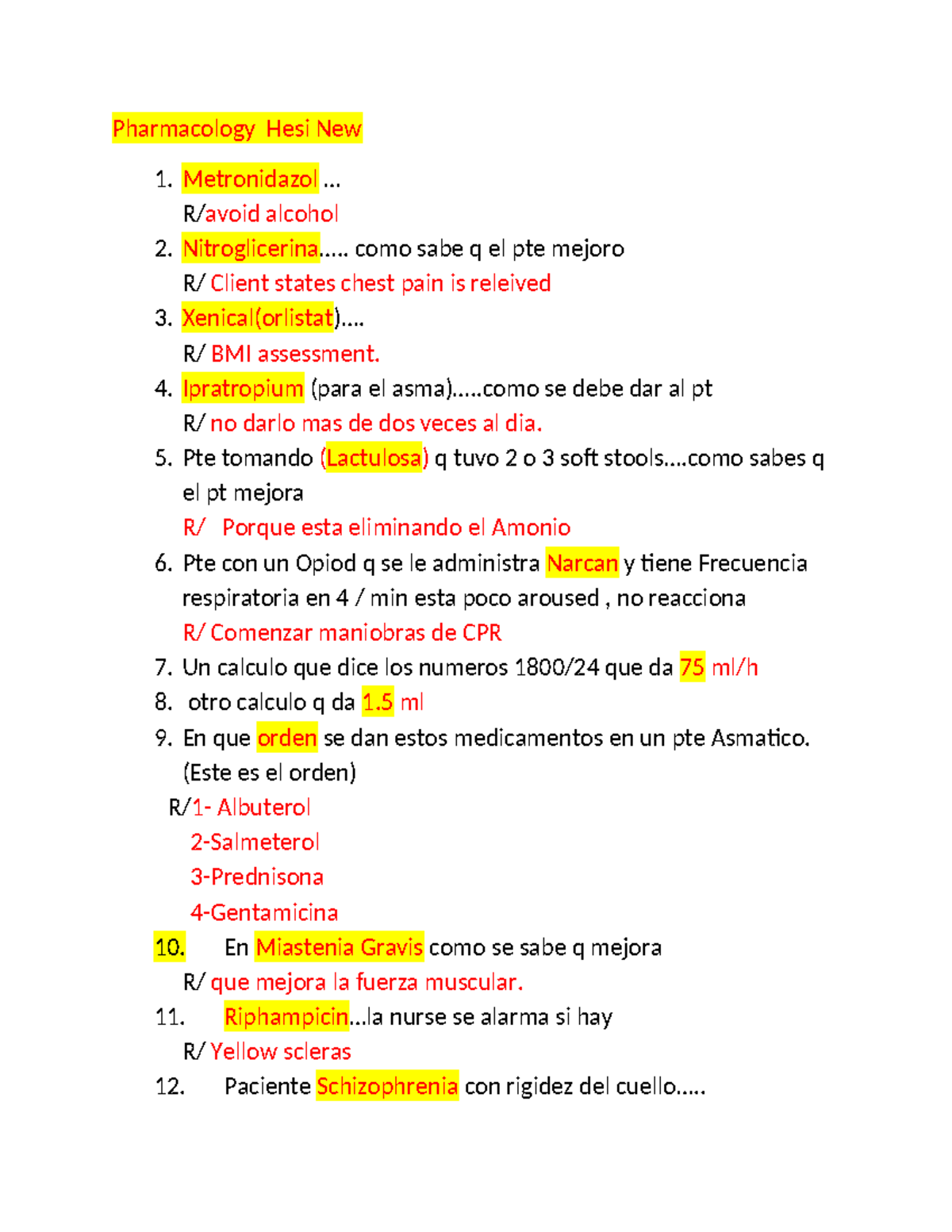 Pharmacology Hesi New - go study - Pharmacology Hesi New 1 ...