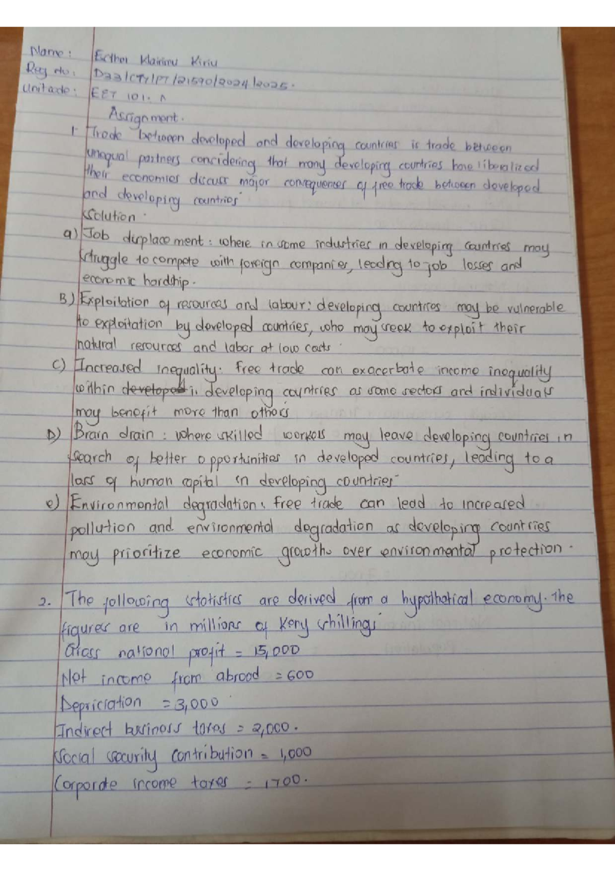 EET 101 - Assignment on Trade Impacts Between Developed & Developing ...