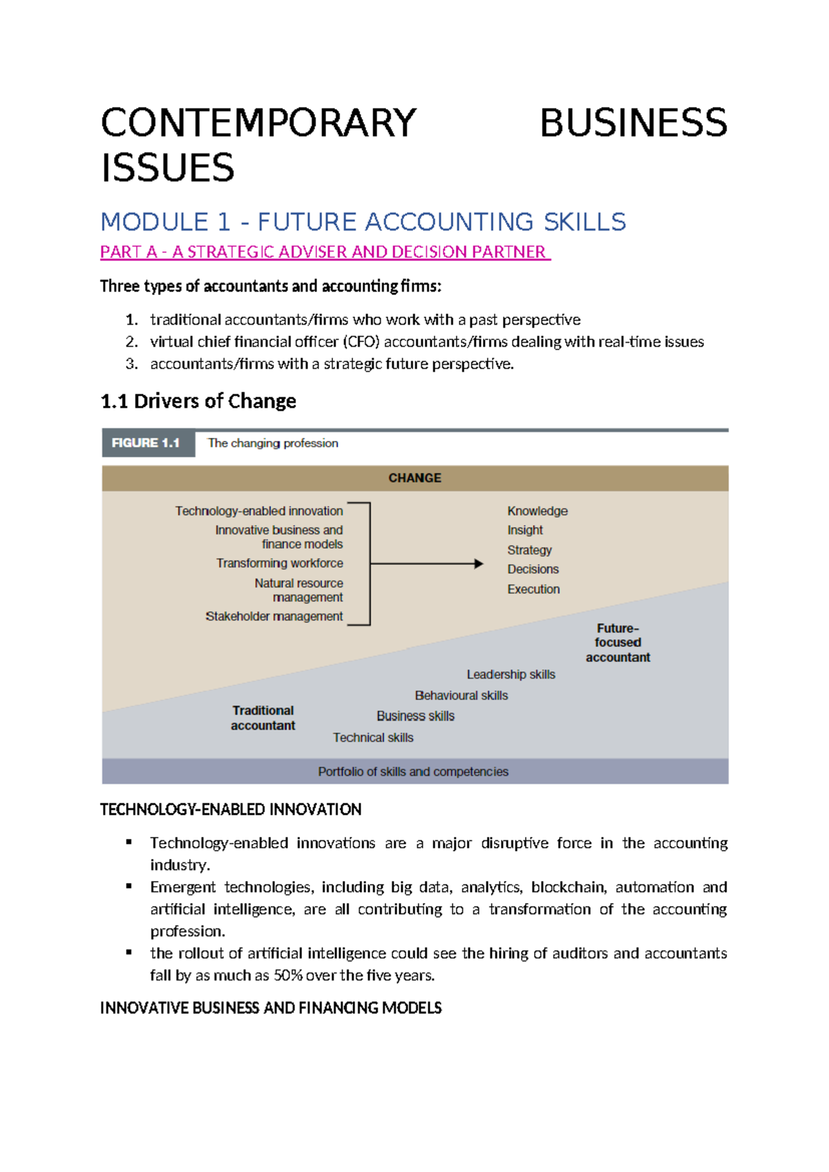 CPA Contemporary Business Issues: Future Skills & Strategies - Studocu