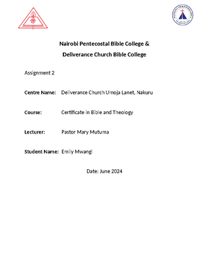 FORM 1 CRE Simplified Notes - CHRISTIAN RELIGIOUS EDUCATION FORM 1 ...