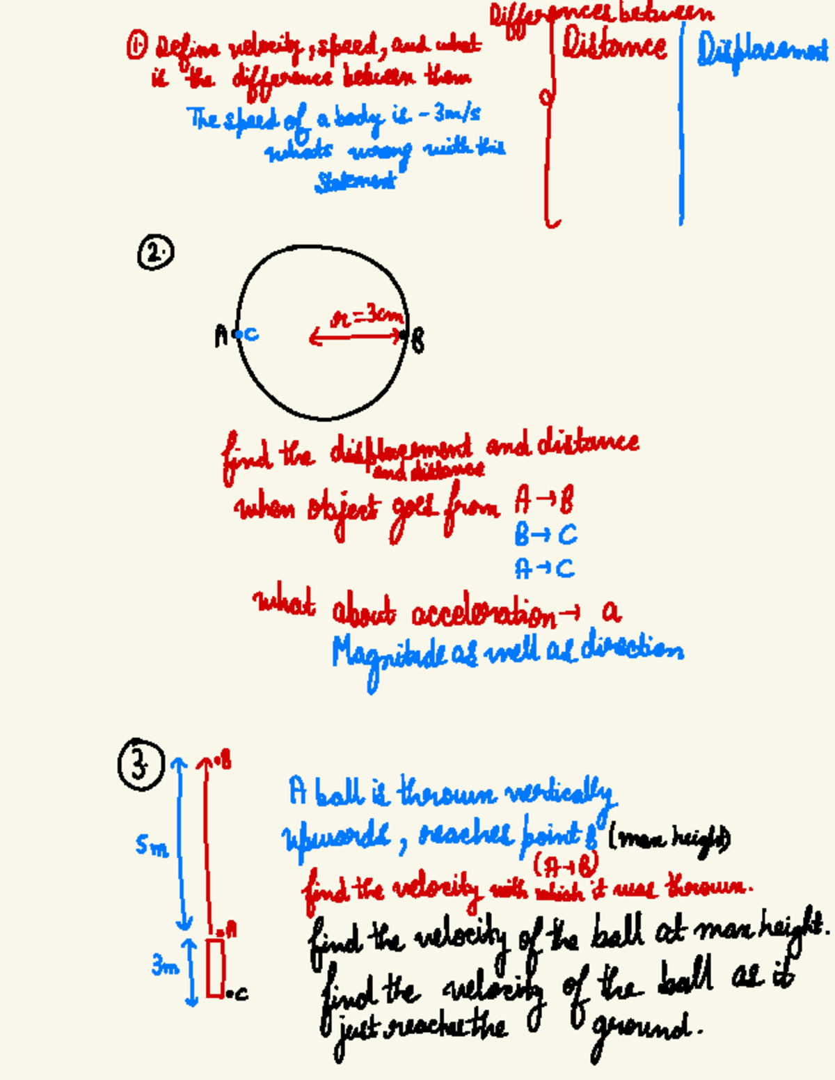 MT1 - Practice on Displacement, Distance, and Velocity Concepts - Studocu