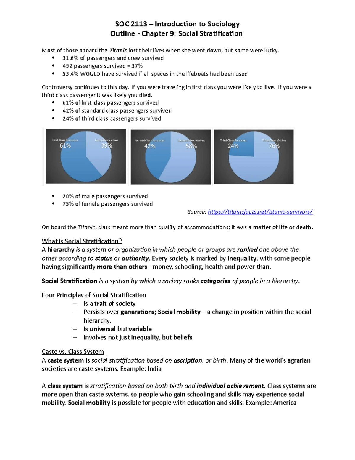Chapter 2 Outline 22 - lecture notes - SOC 2113 – Introduction to ...