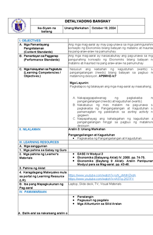 LESSON PLAN IN GRADE 7 - Pang-araw-araw na Tala sa Pagtuturo I. Layunin ...