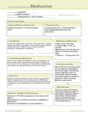 Acetaminophen (Tylenol) ATI - ACTIVE LEARNING TEMPLATES THERAPEUTIC ...