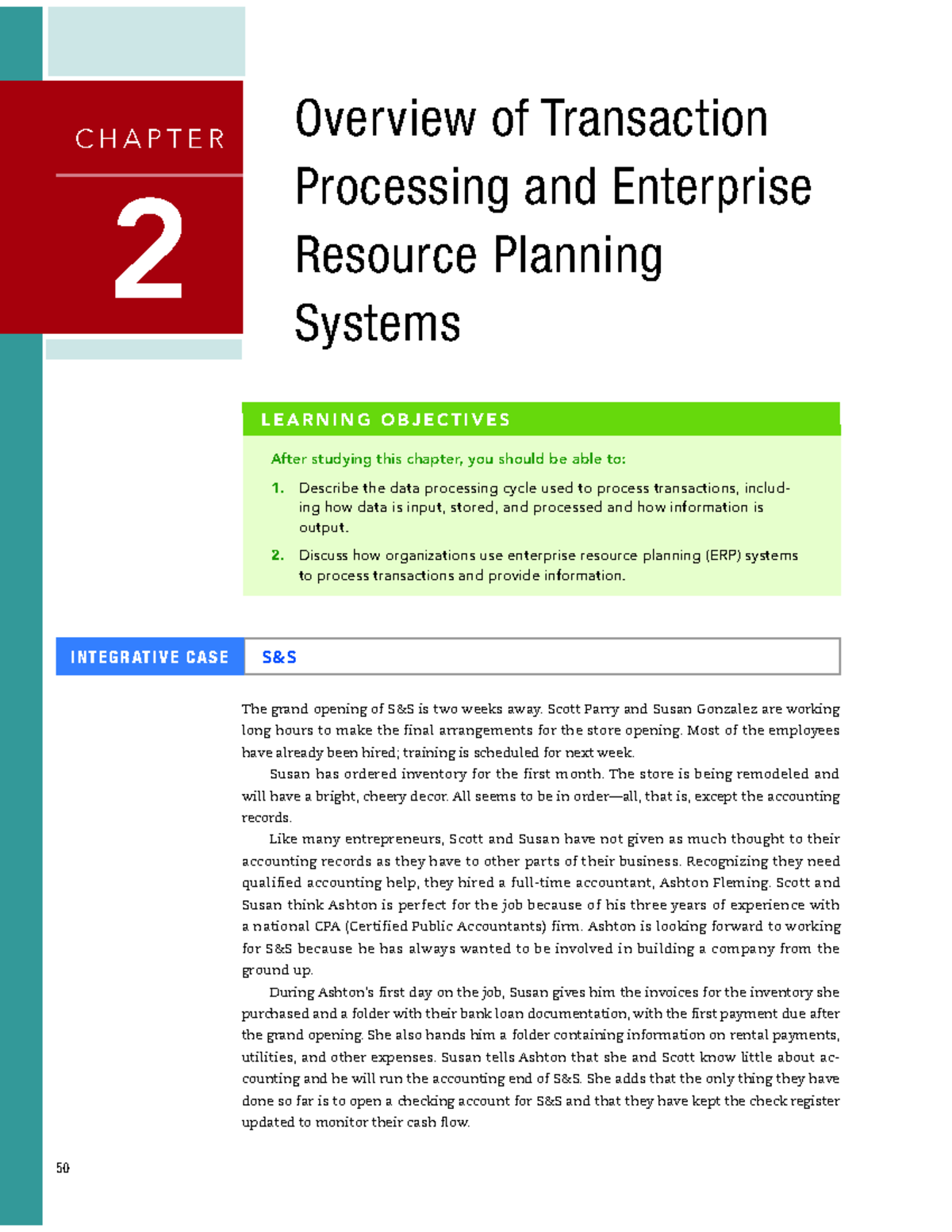 AIS- Chapter 2: Overview of Transaction Processing & ERP Systems - Studocu