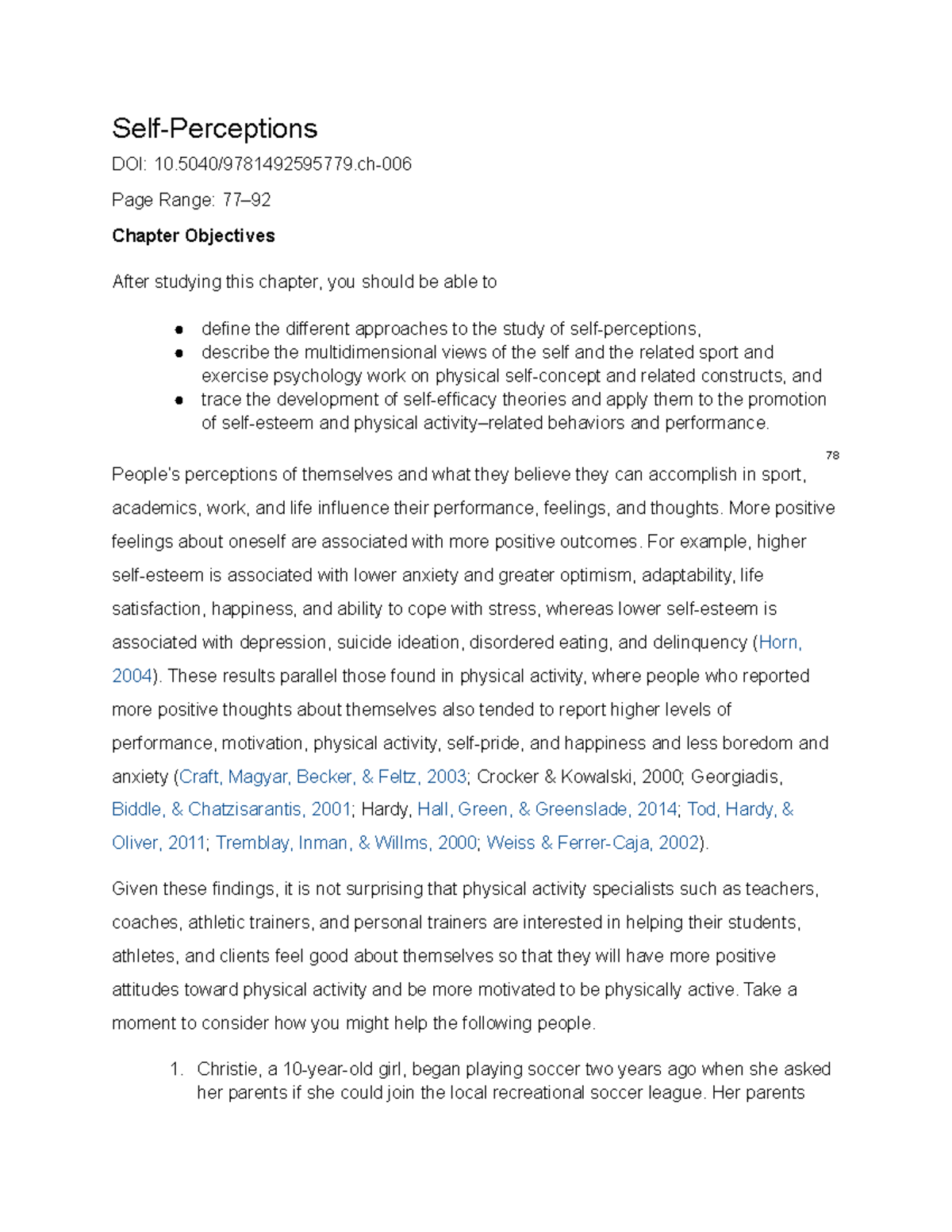 Self-Perceptions and Athletic Identity in Sport Psychology (Chapter 6 ...
