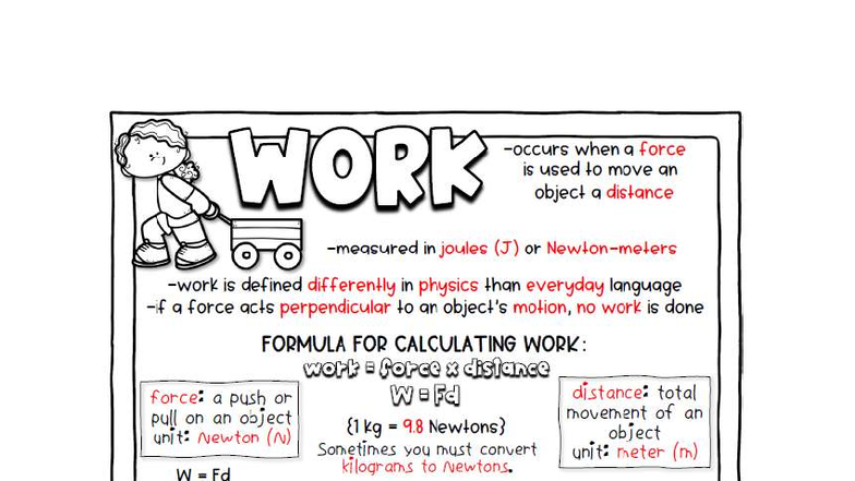 Physics 101: Understanding Work and Power Calculations - Studocu
