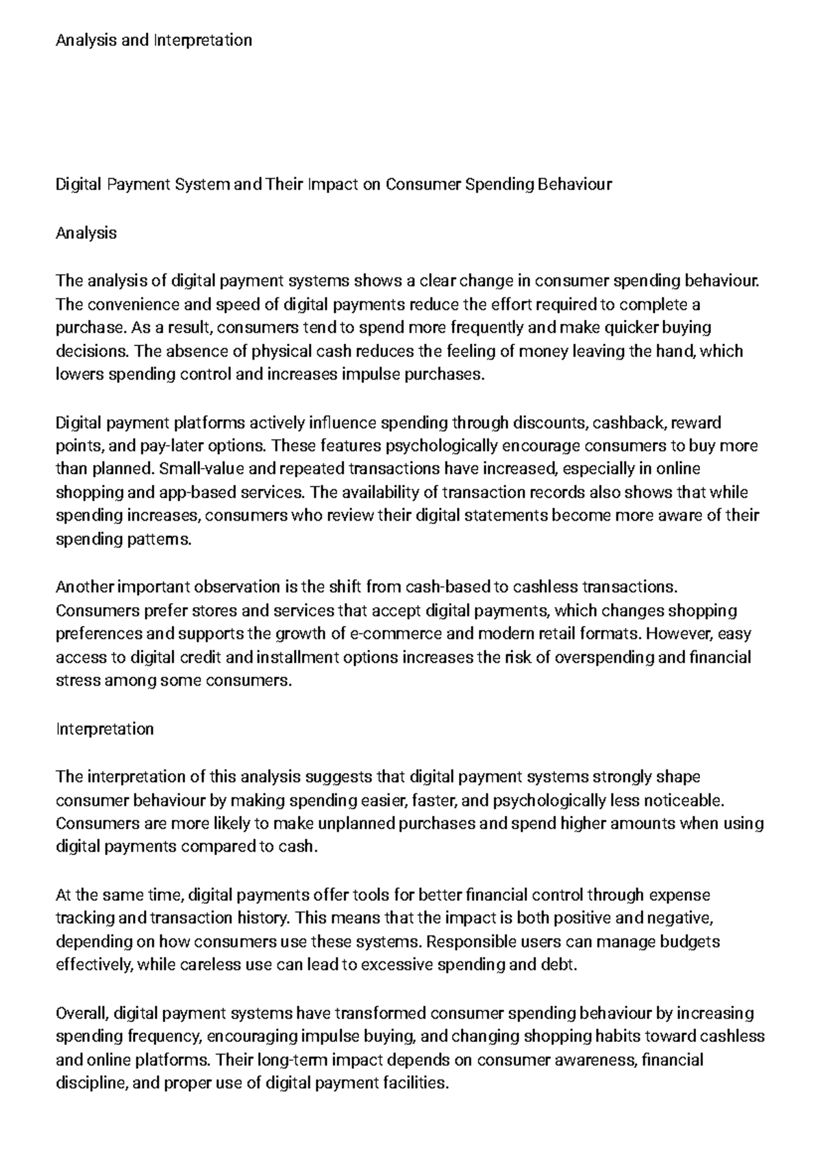 Digital Payment Systems & Their Impact on Consumer Spending Behavior ...