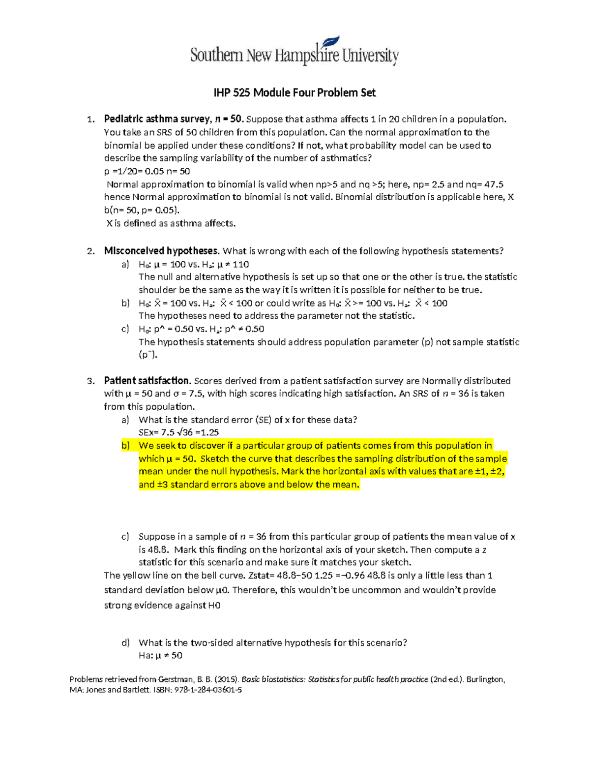 IHP 525 Module Four Problem Set: Pediatric Asthma & Hypothesis Testing ...
