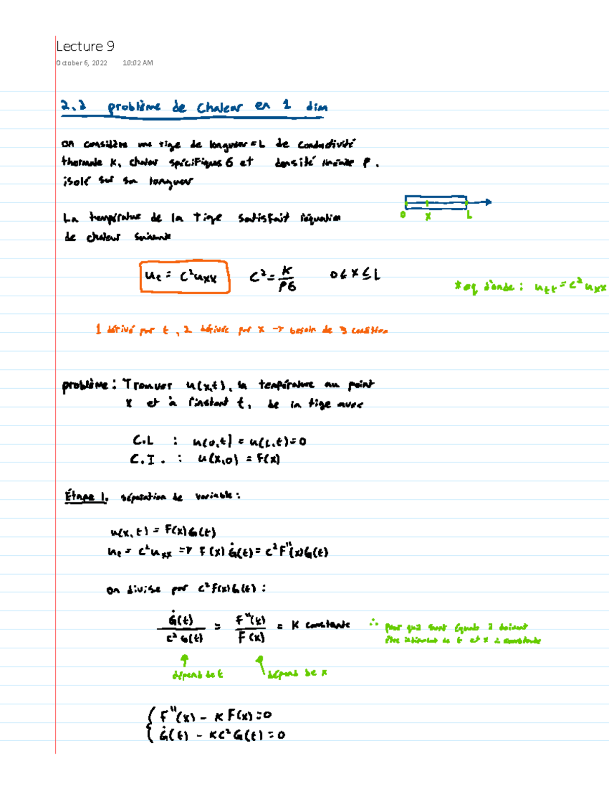 Calc for engineering vibration rope problem - Lecture 9 October 6, 2022 ...