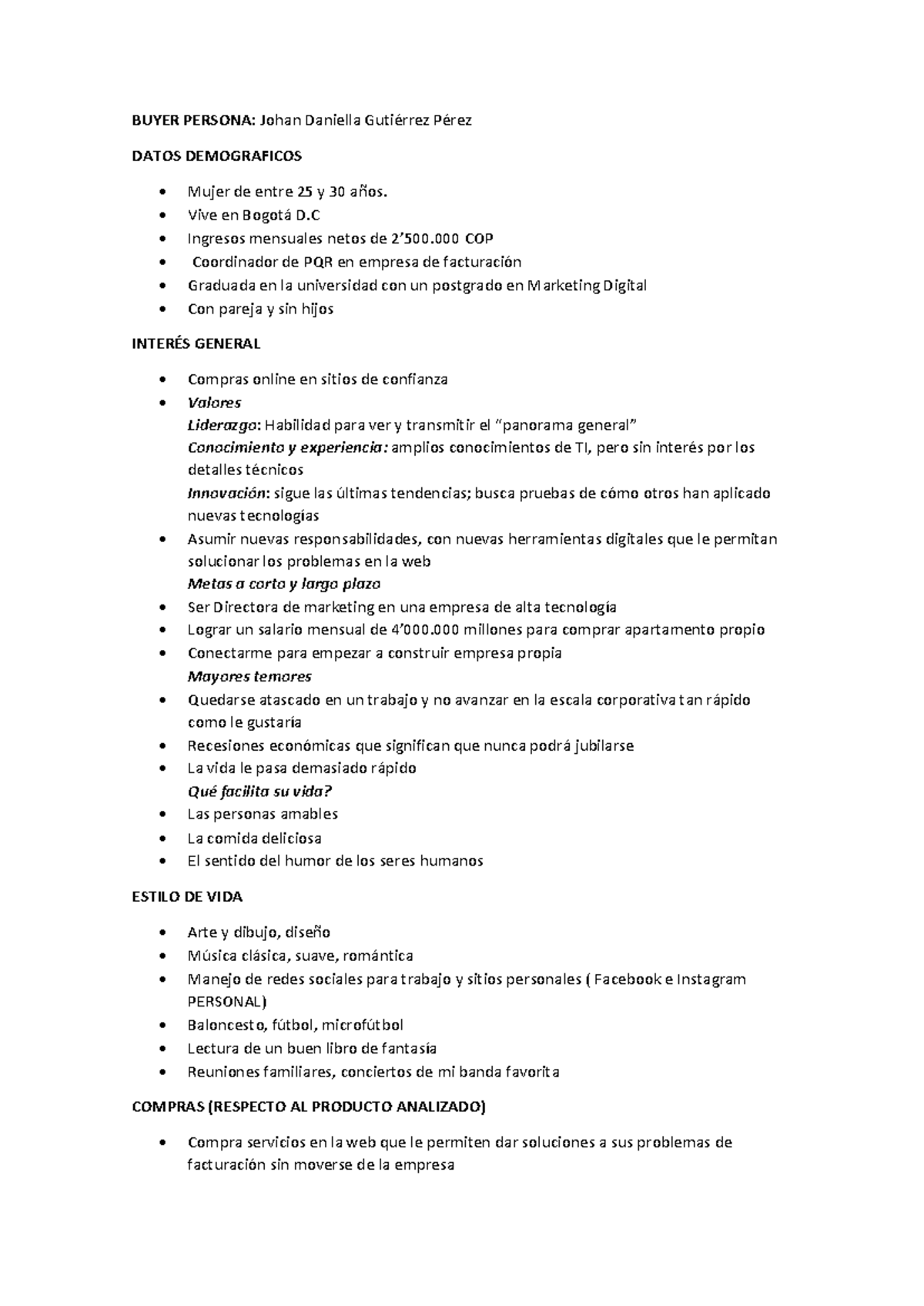 AA1 EV02 Buyer Persona: Arquetipo de Público Objetivo en Marketing ...