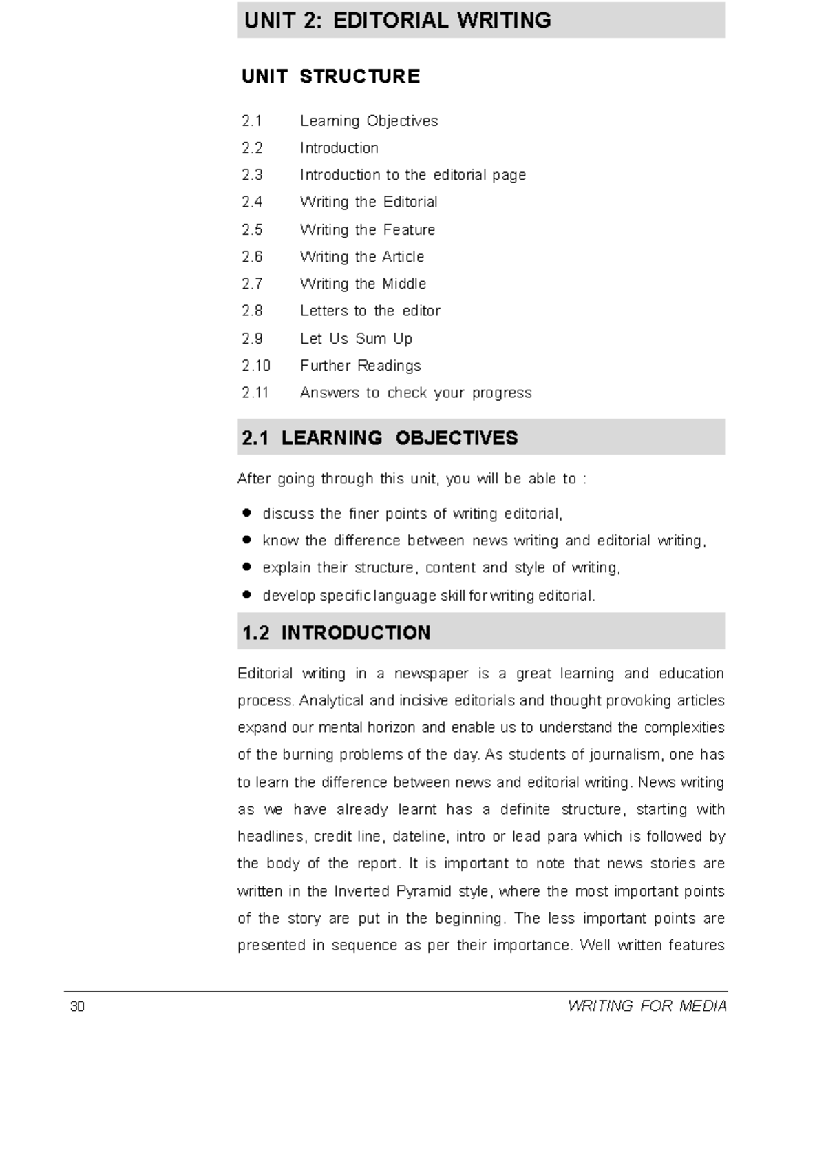 Unit 2: Editorial Writing and Letters to the Editor Guide - Studocu