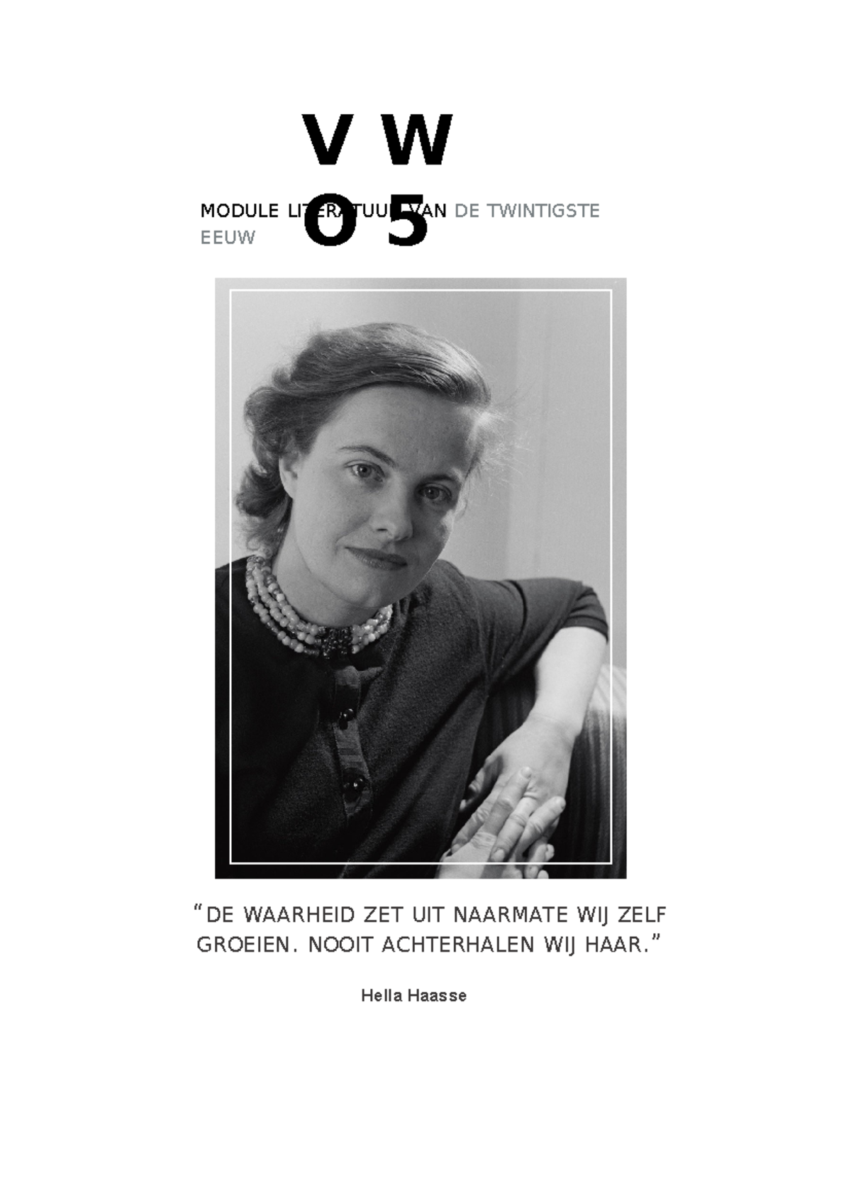 Literatuurgeschiedenis van de Twintigste Eeuw - VWO 5 Module Notes ...